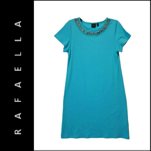 Rafaella | Dresses | Rafaella Women Beaded Sheath Stretch Dress Medium ...